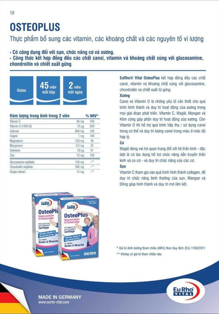 EuRho®VITAL OsteoPlus – Minh Phúc Pharma